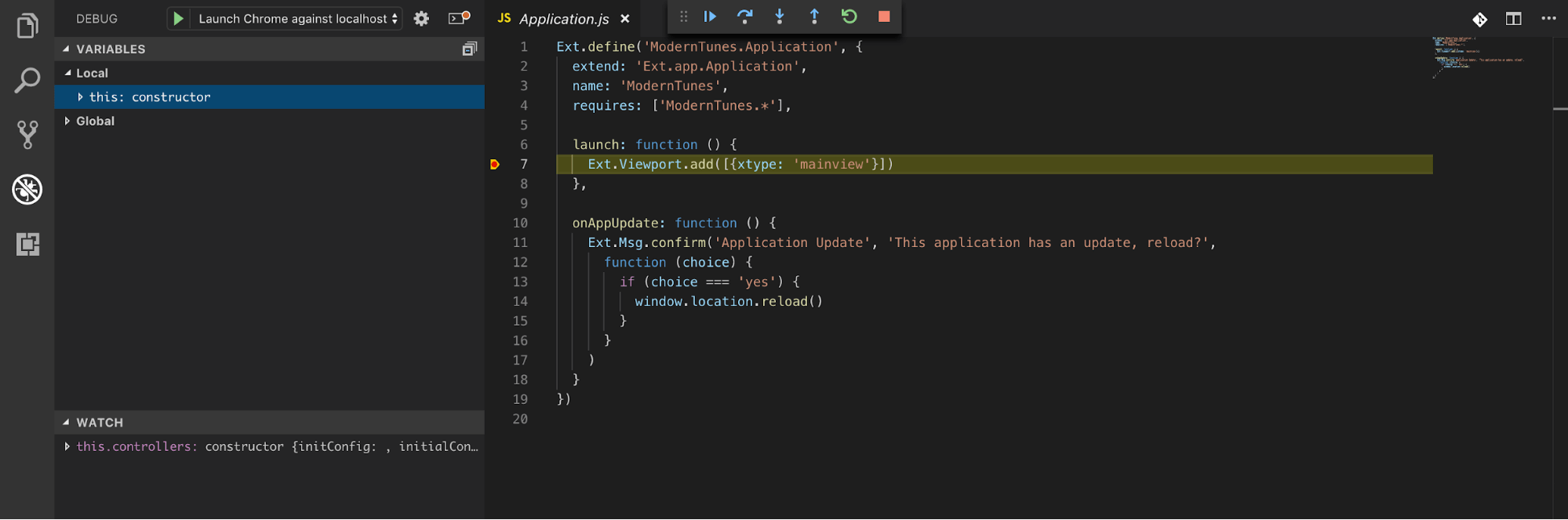 Debugging Ext JS Apps with Visual Studio Code and Chrome - Sencha