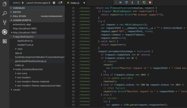 Debugging Ext JS Apps with Visual Studio Code and Chrome - Sencha